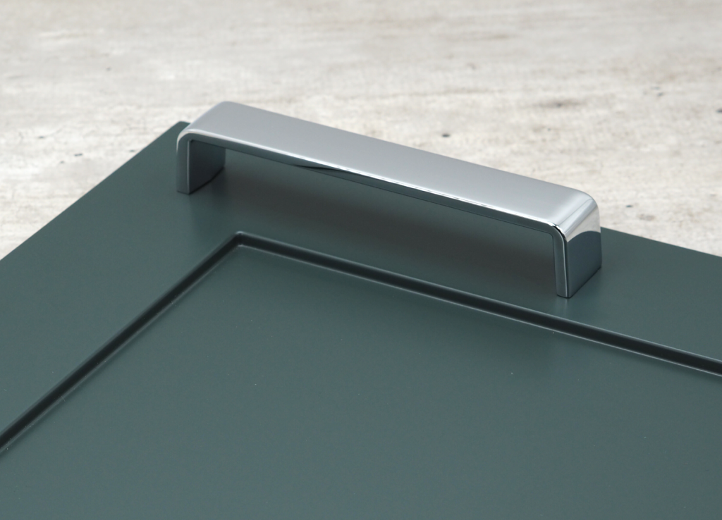 192mm Polished Silver Chrome D Kitchen Cupboard Handle - Select Components