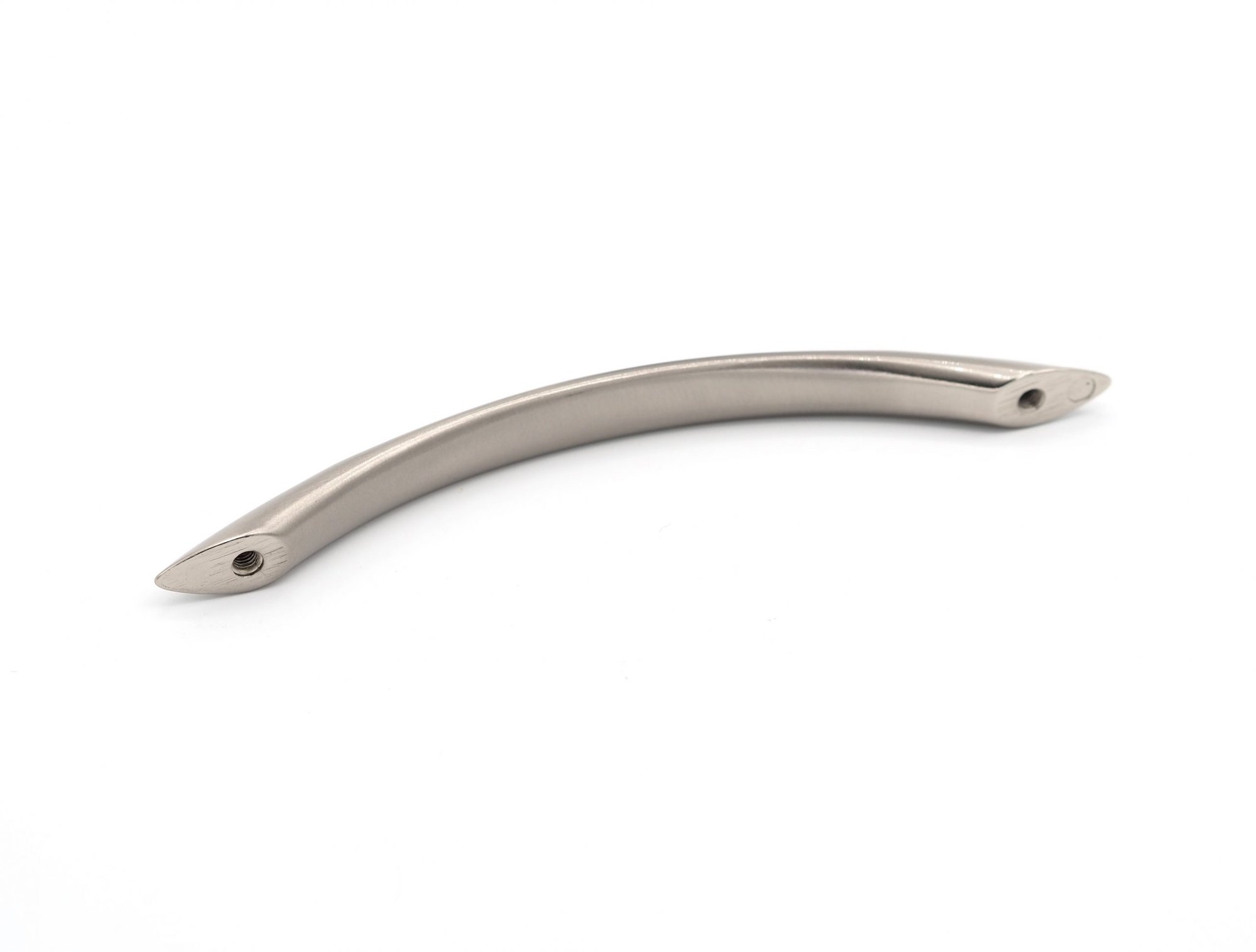 128mm Brushed Nickel Flat Bow Kitchen Cupboard Handle - Select Components