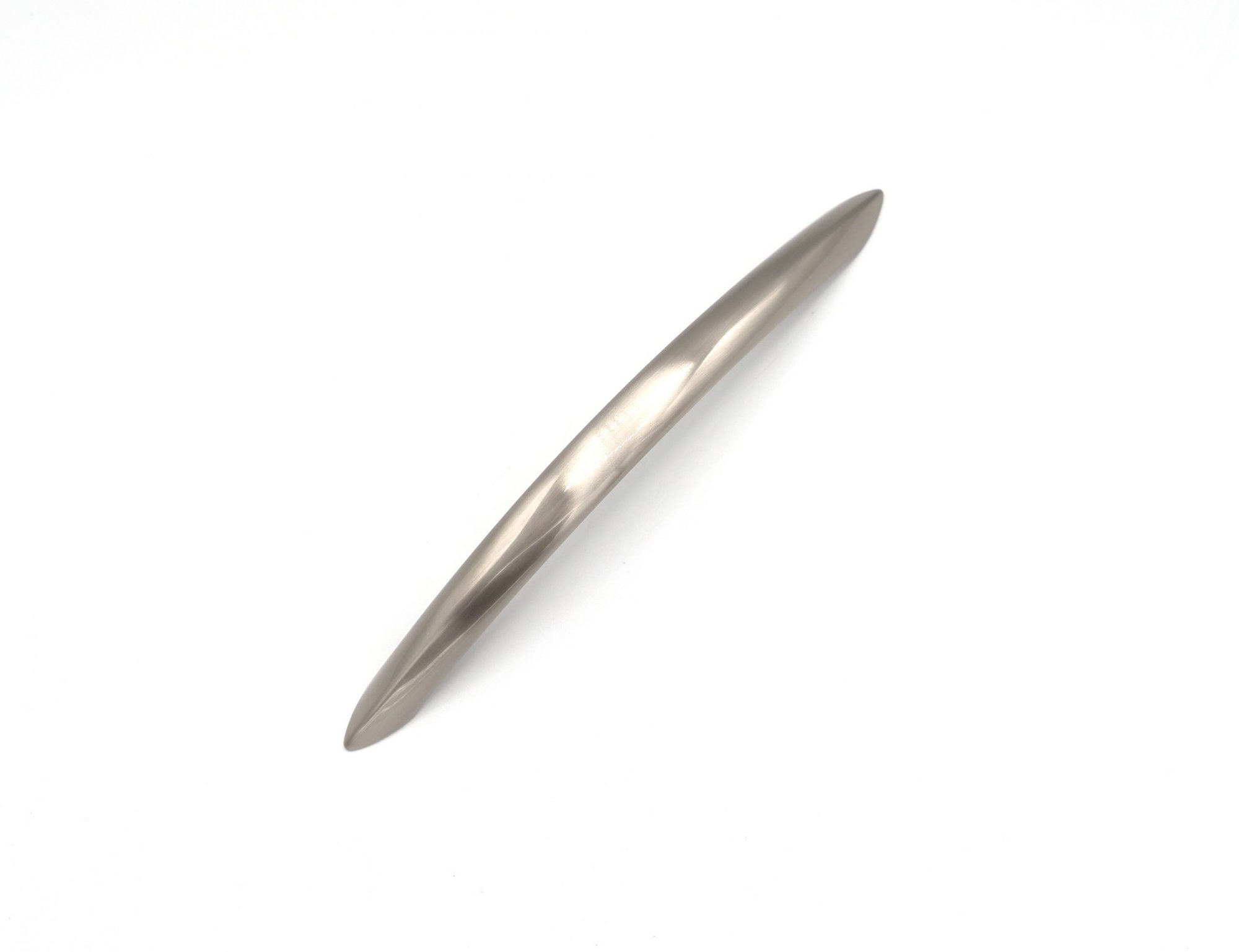 128mm Brushed Nickel Flat Bow Kitchen Cupboard Handle - Select Components