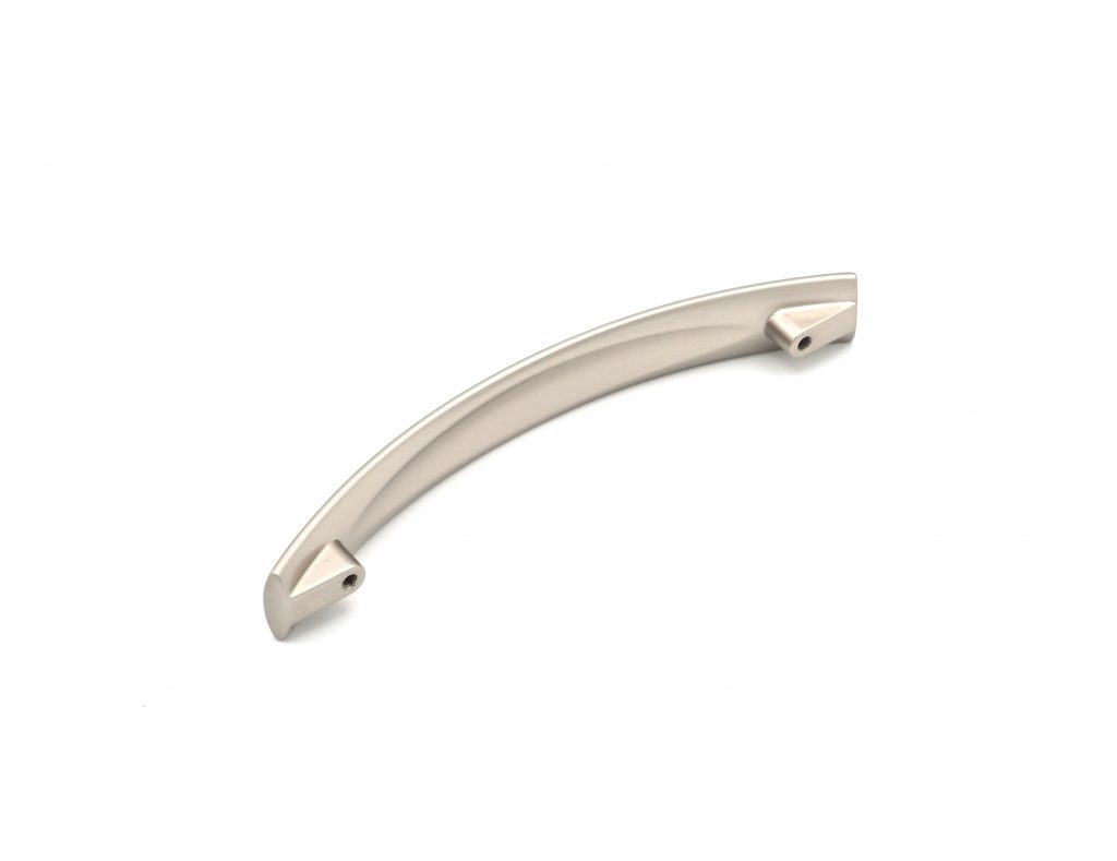 128mm Brushed Nickel Bow Kitchen Cupboard Handle - Select Components