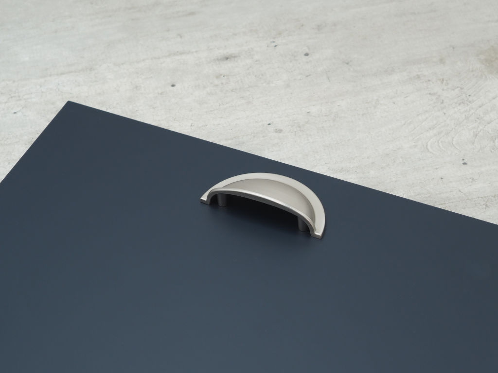 64mm Brushed Nickel Cup Kitchen Cupboard Handle - Select Components