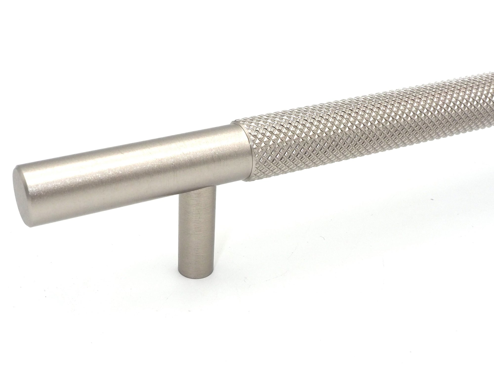 160mm Knurled Brushed Nickel Bar Kitchen Cupboard Handle - Select ...