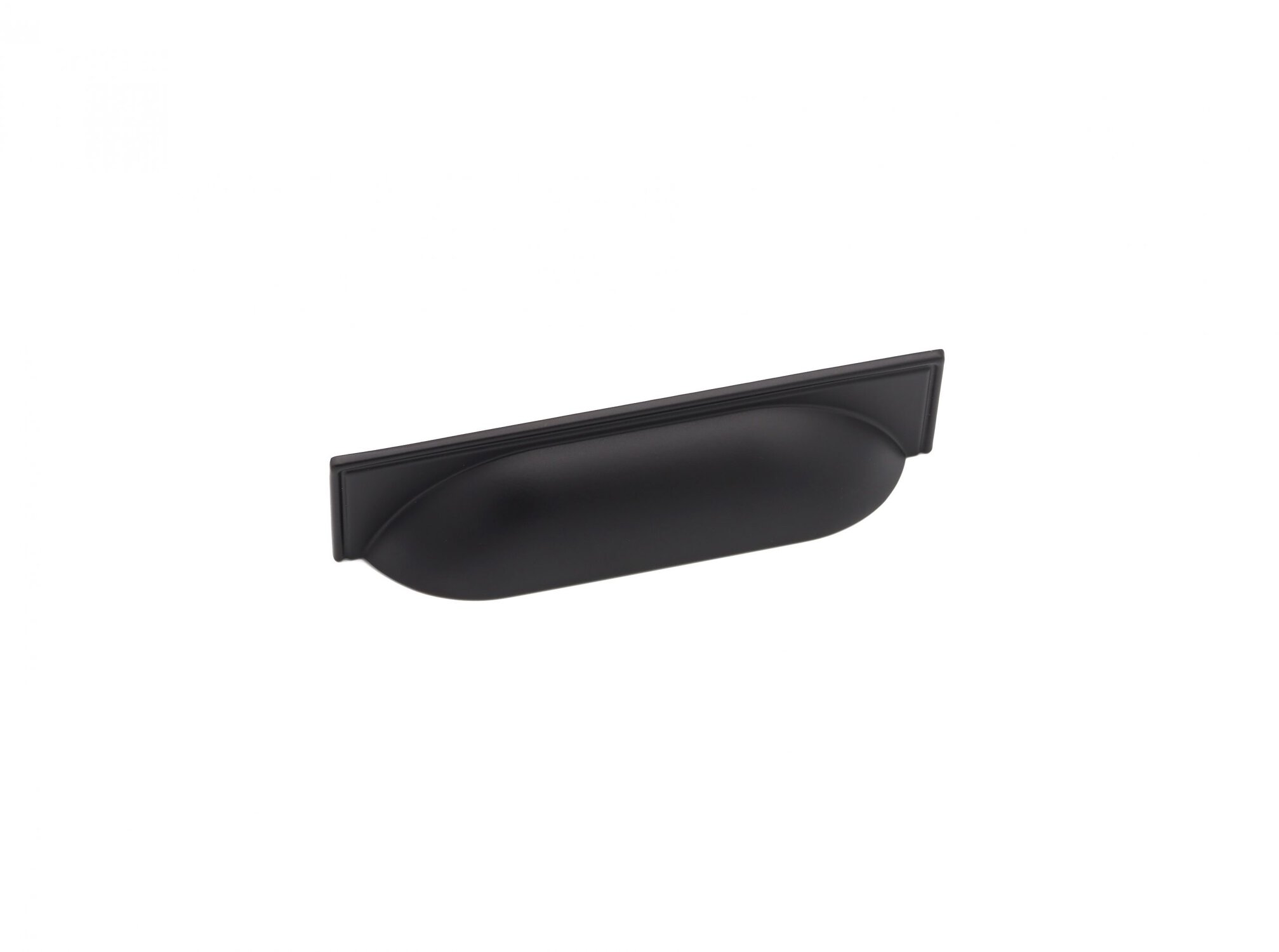 96mm Windsor Shell Kitchen Cupboard Handle Matt Black - Select Components