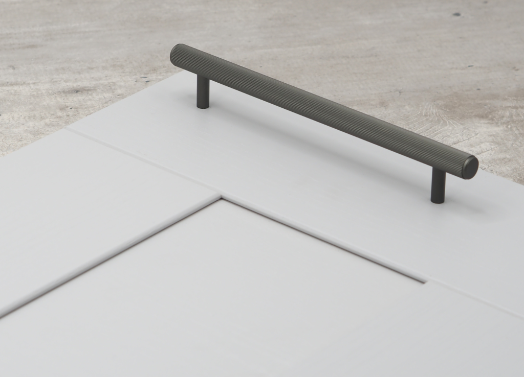 160mm Dark Grey Reeded Handle