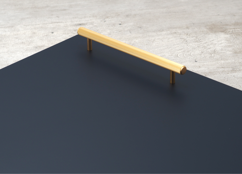 160mm Gold Reeded Handle