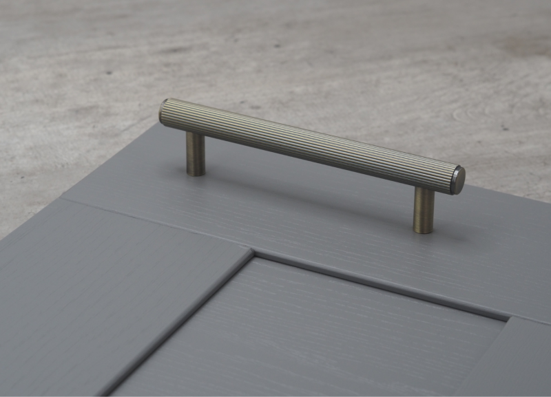 128mm Antique Brass Reeded Handle